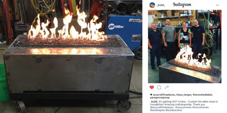 Custom Residential Gas Fire Pit | Outdoor Fire Pit Design by Acucraft