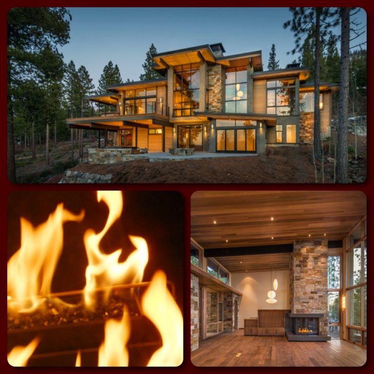 Custom L-Shaped Fireplace | Modern Gas Fireplace by Acucraft