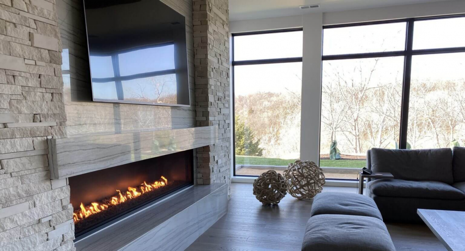 Open Gas Fireplaces | Modern Fireplaces without Glass