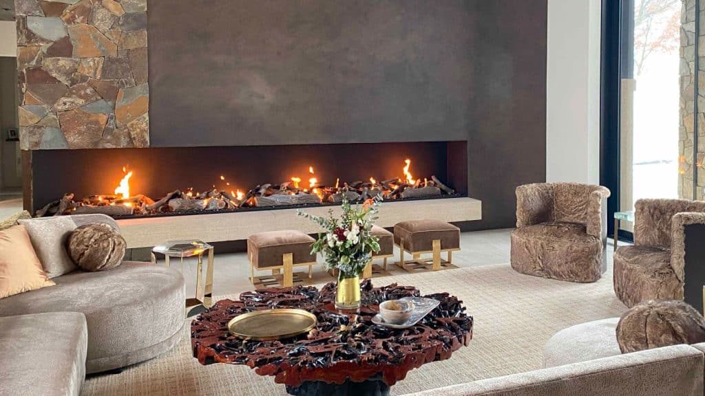 Multi-View Gas Fireplaces | Modern Corner Fireplace Designs